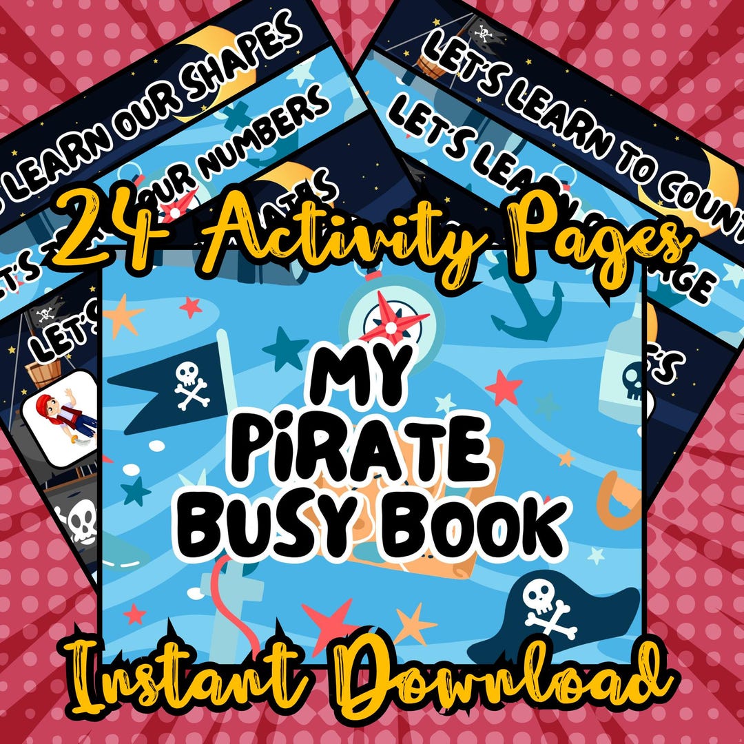 Pirate Themed Preschool/autism Busy Book - Printable Christmas Gift for ...