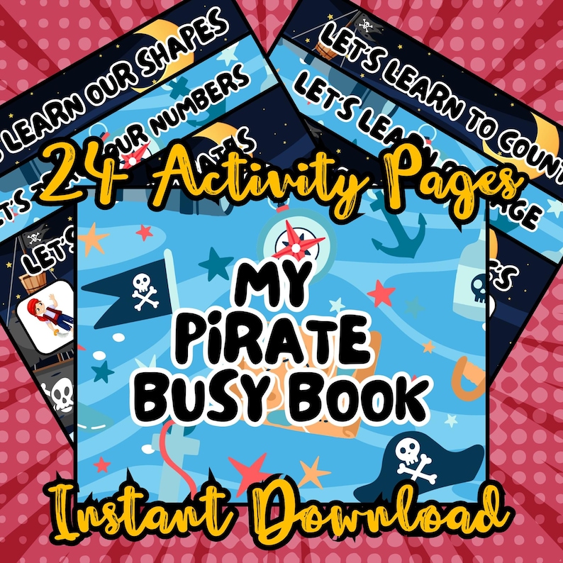 Pirate Themed Preschool/autism Busy Book - Printable Christmas Gift for ...