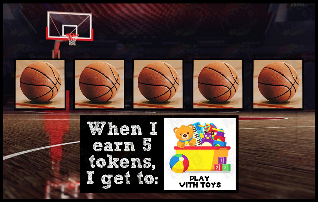 Basketball Themed Behavior Chart/reward Chart/token Board Quick ...