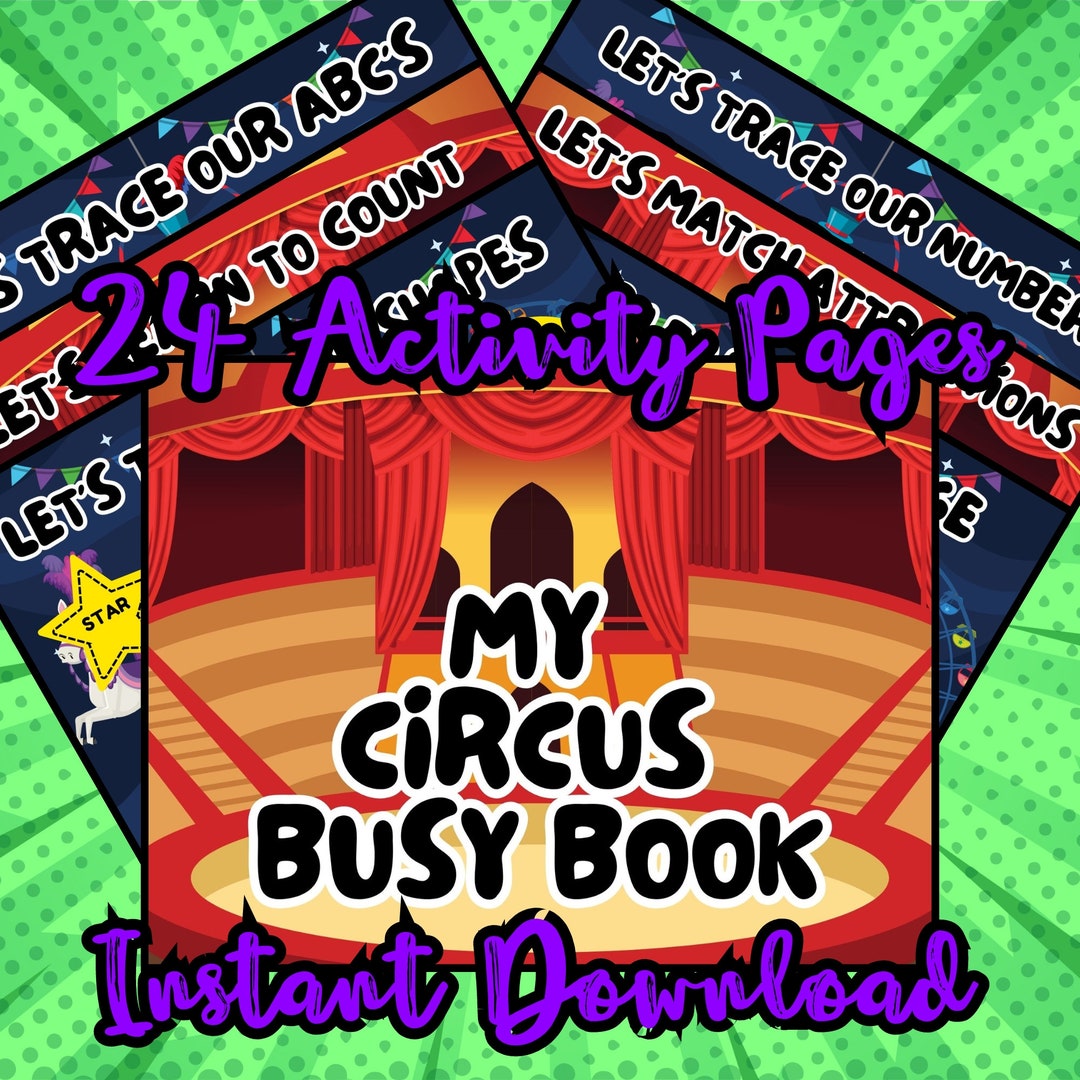 Circus Themed Preschool/autism Busy Book - Printable Christmas Gift for ...