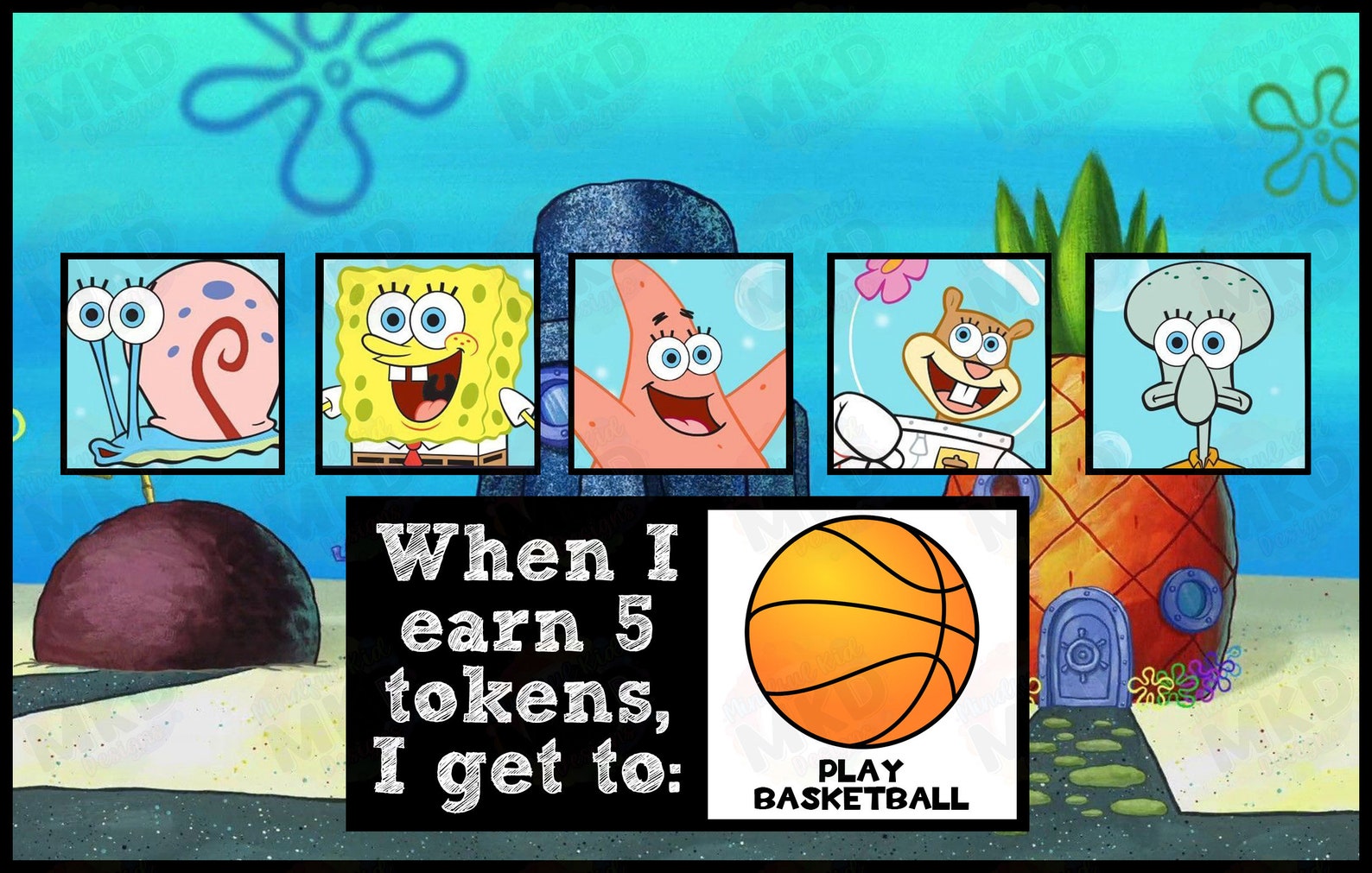 Spongebob Inspired Behavior Chart/reward Chart/token Board | Etsy