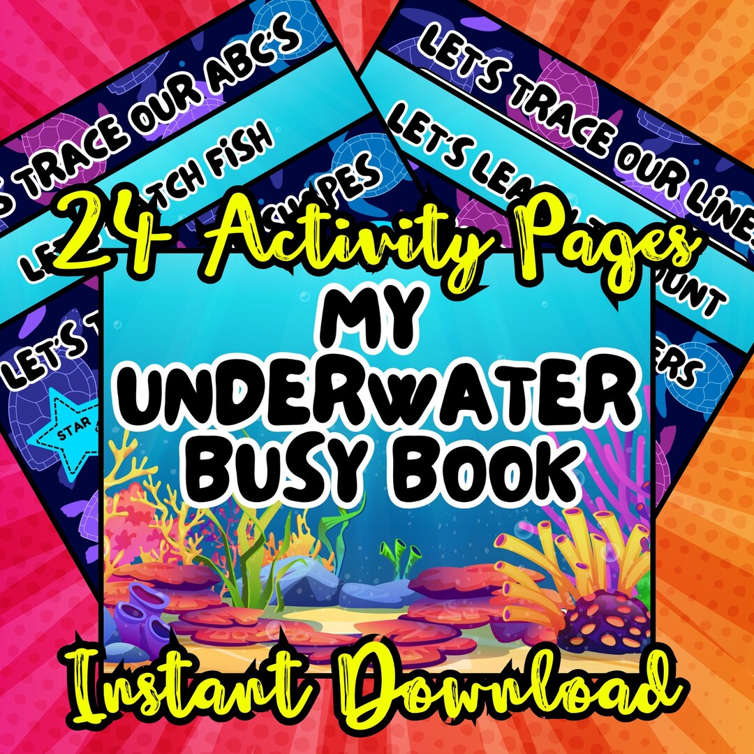 Underwater Themed Preschool/autism Busy Book - Printable Christmas Gift ...