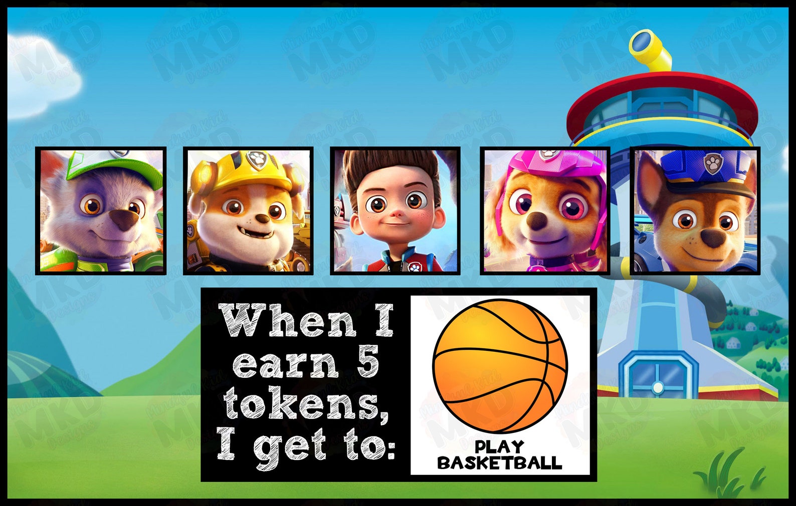 Paw Patrol Inspired Behavior Chart/reward Chart/token Board | Etsy UK