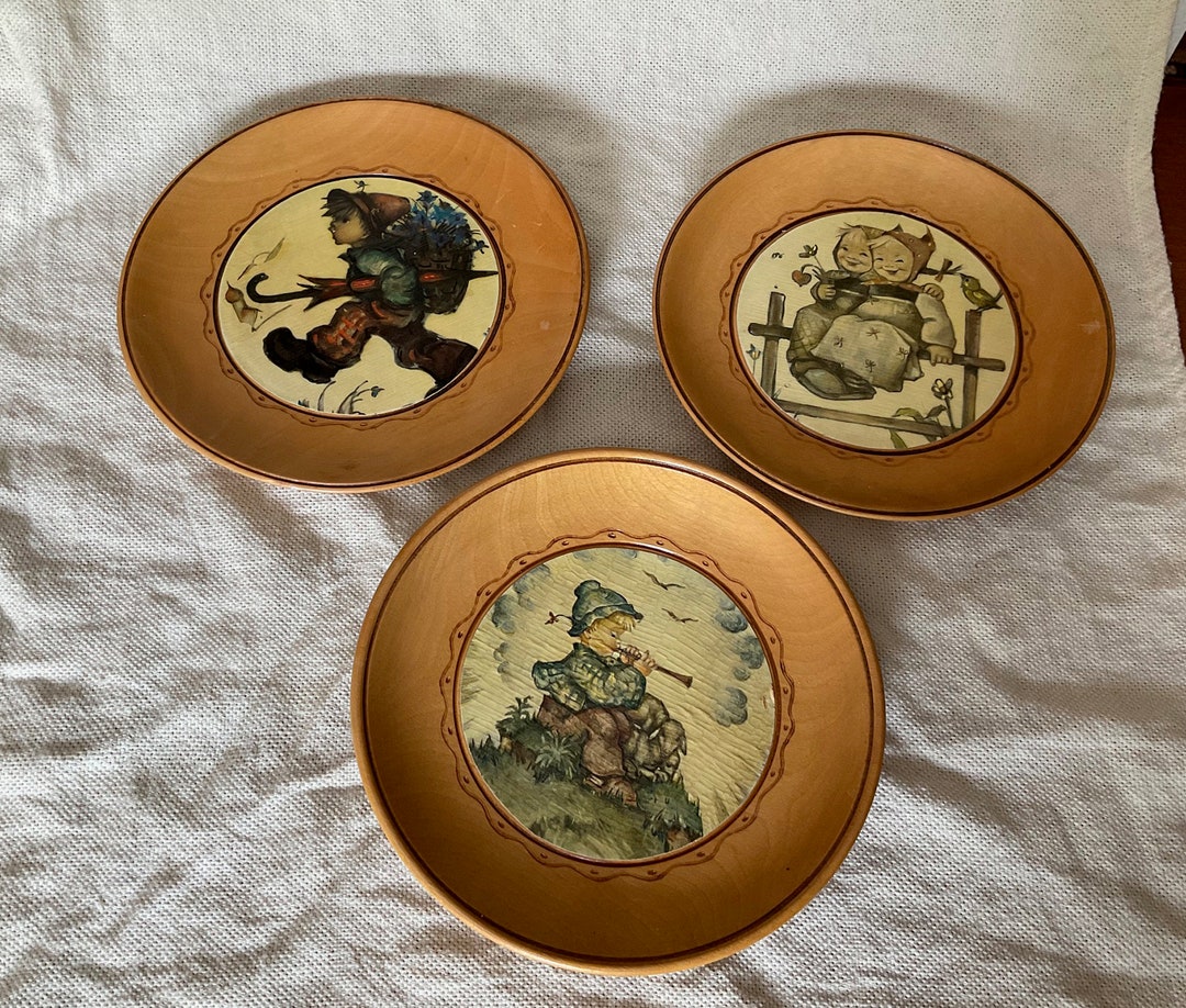Three 1960s Hummel Wooden Wall Plates West Germany Triberg - Etsy