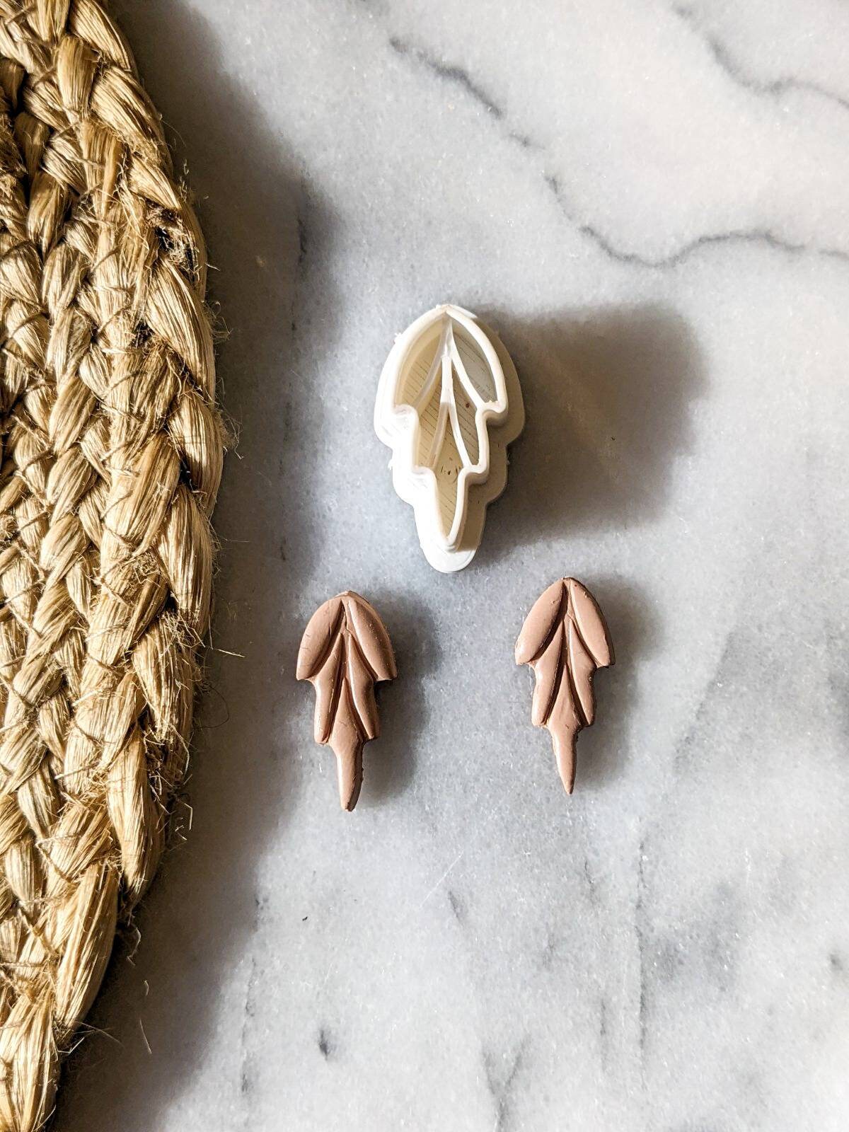 Leaf Imprint Clay Cutter | Trendy 3D Polymer Clay Cutter | Clay Jewelry ...