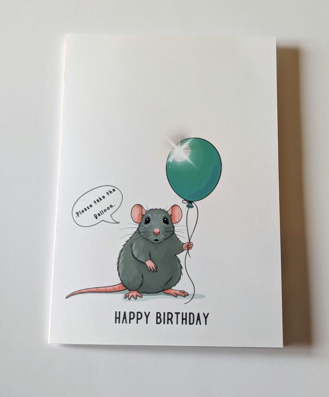 Cute Rat Illustration Birthday Card - Etsy UK