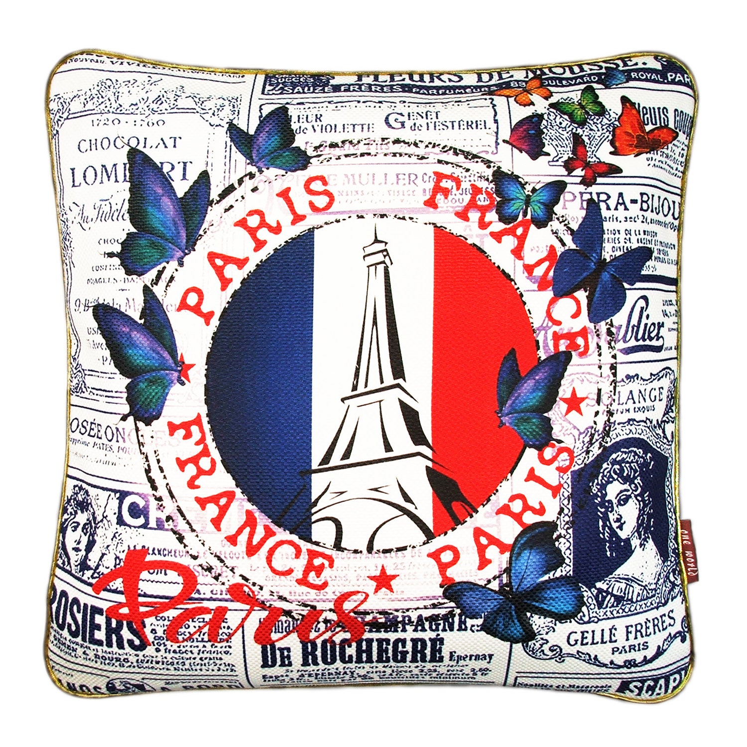 Paris Eiffel Tower Pillow, Paris France Decorative Pillow, 16x16 Pillow ...