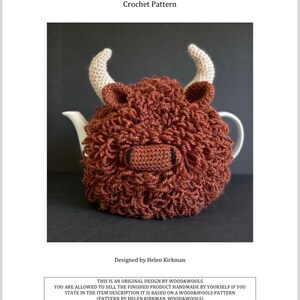 Highland Cow Tea Cosy Crochet Pattern - Etsy Australia