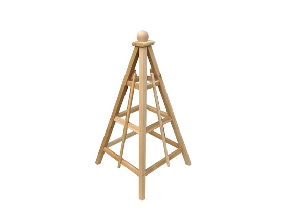 4' Cedar Obelisk 16 or 24 Base Solid Wood - Etsy