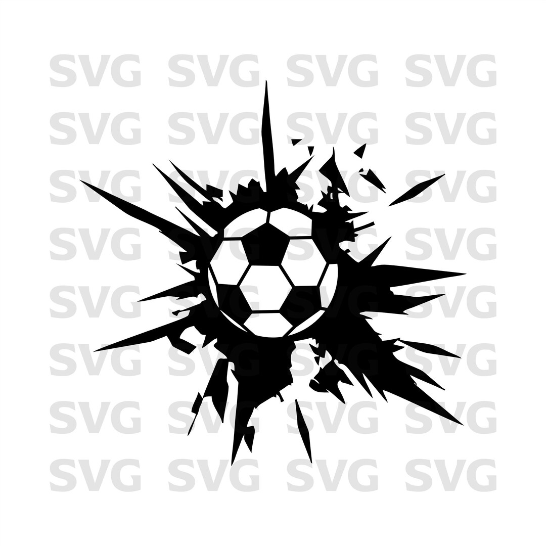 Soccer Ball Shatter Svg, Futbol Svg, Glass Shatter Svg, Png ...