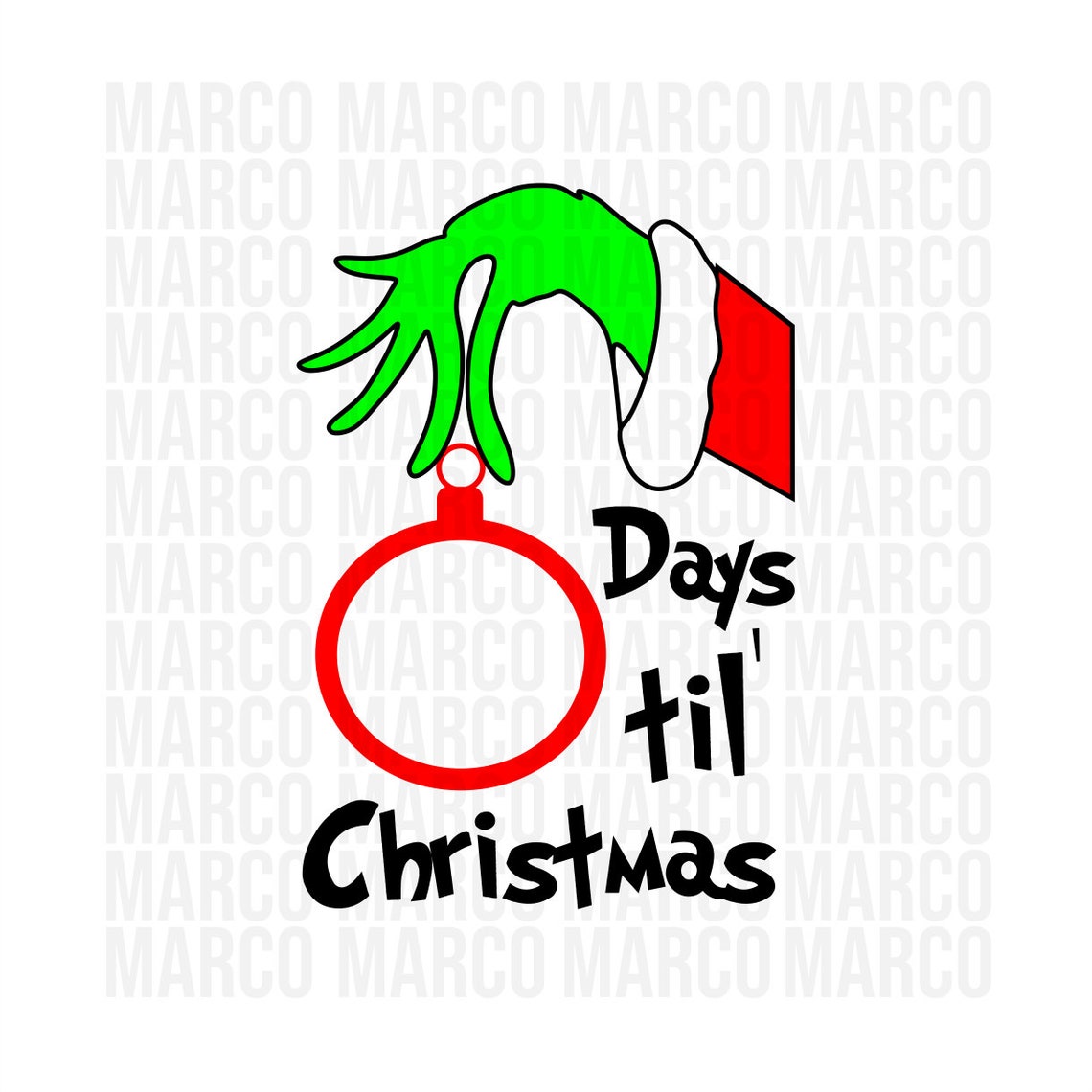 Grinch SVG Grinch Face SVG Christmas Countdown Svg Days Til - Etsy