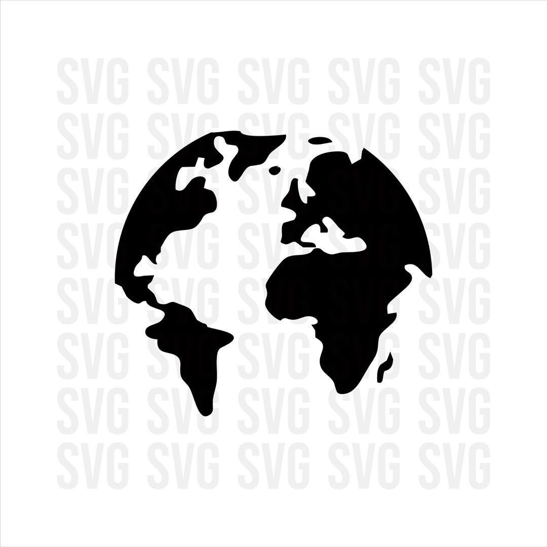 World Svg, World Map Svg, Png, Silhouette, Svg for Cricut, Dtf, Sticker ...