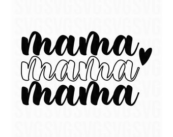 Mama Script Svg, Mama Heart Svg, Mothers Day Svg, Mom Life, Boy Mom Svg ...