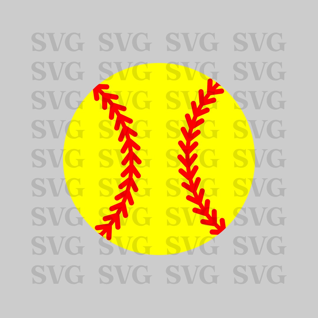 Softball Svg, Softball Custom Svg, Two Color Softball Svg, Png, Cricut ...