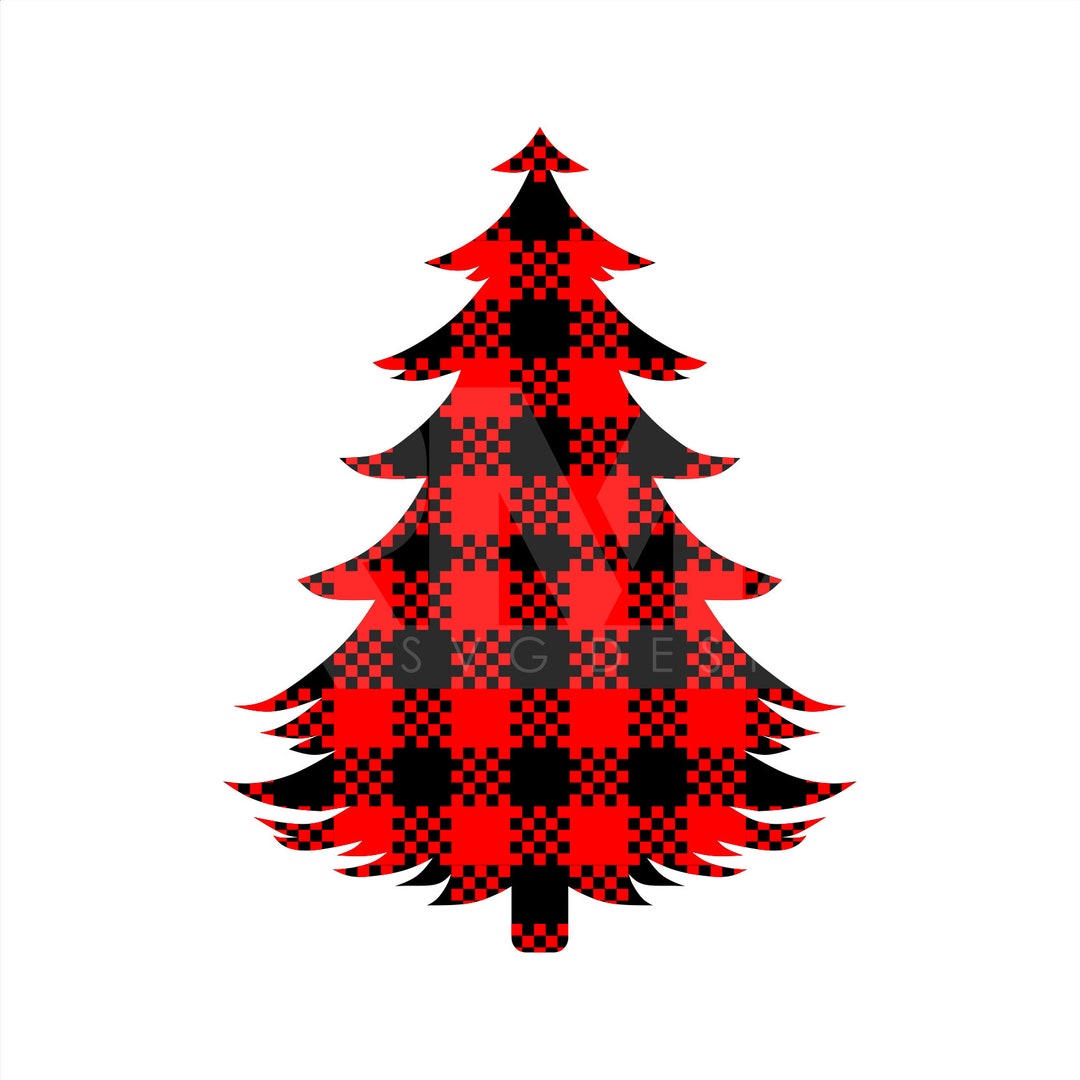 Buffalo Plaid Christmas Tree SVG Christmas Tree SVG - Etsy