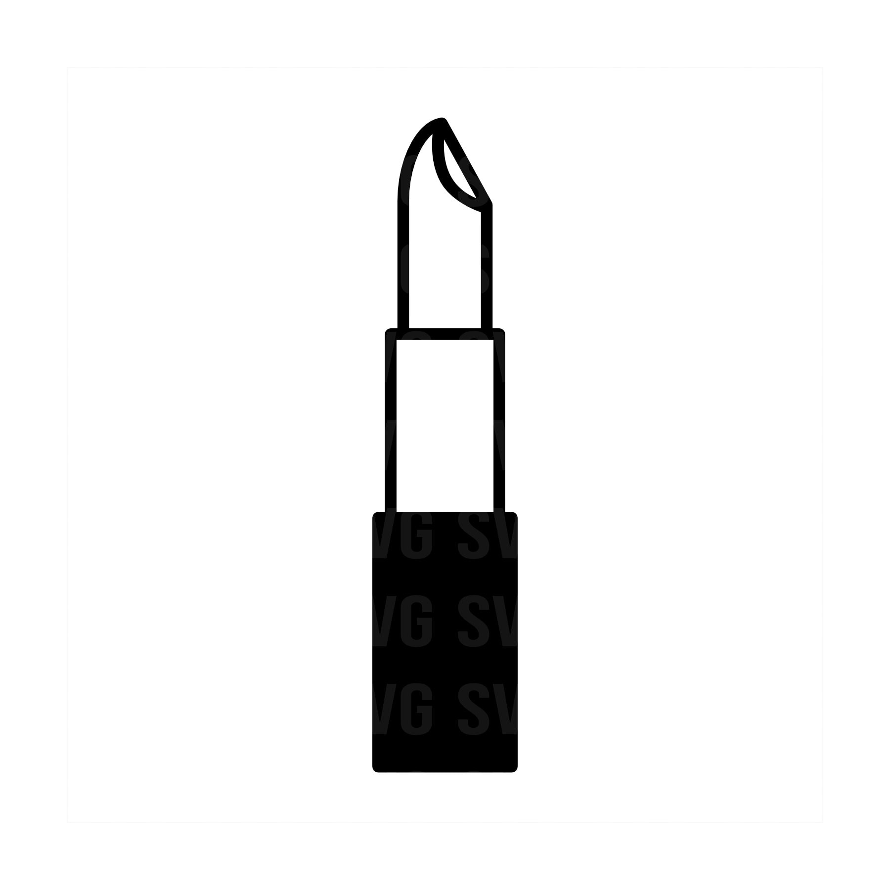 Lápiz labial Svg, Archivo de corte de lápiz labial, Silueta de lápiz ...