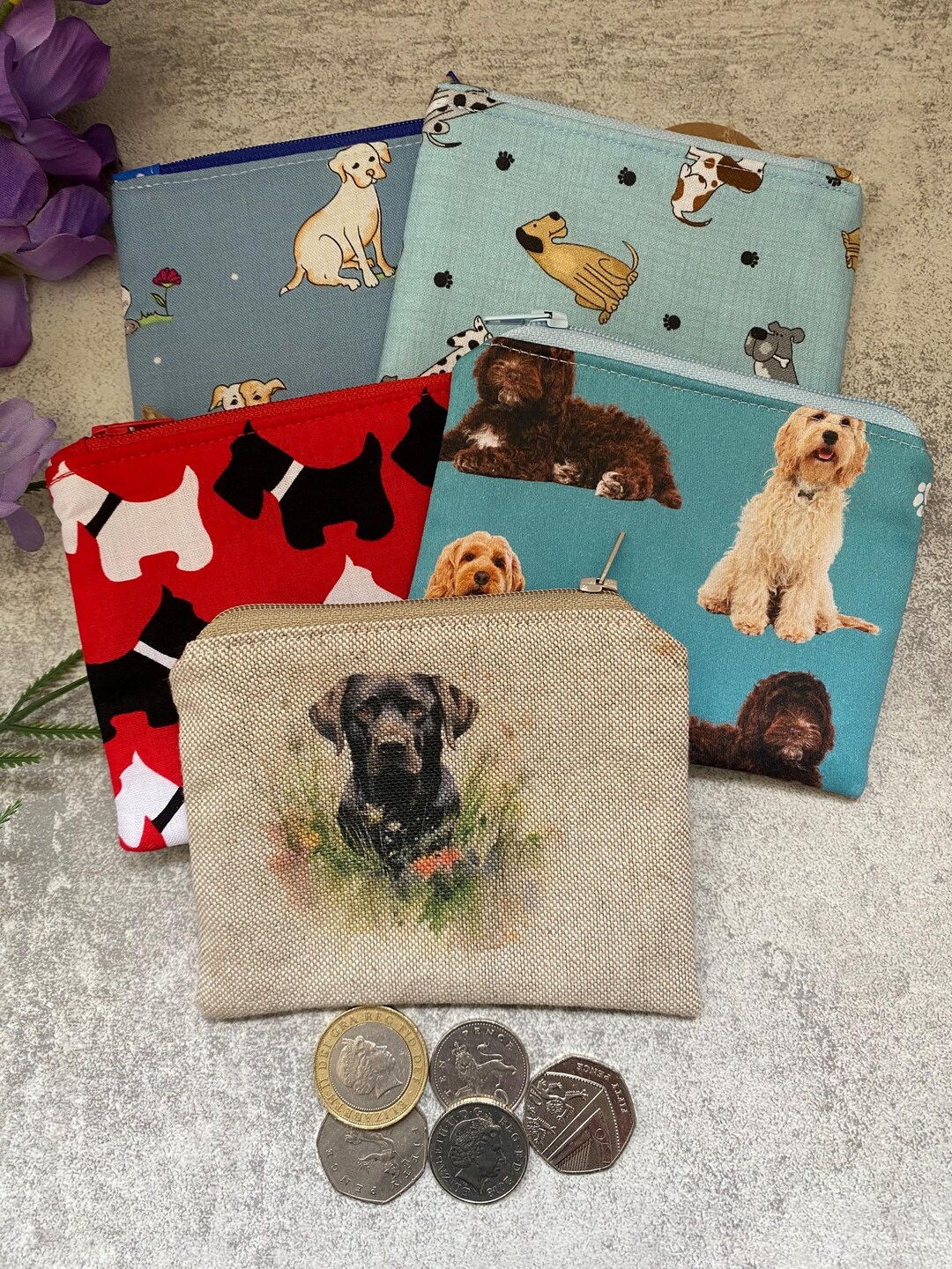 Coin Purse, Dog Themed, Travel Pouch, Zipper Pouch, Coin Pouch, Card ...