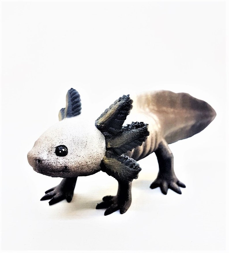Axolotl 3D Figurine Black - Etsy Finland