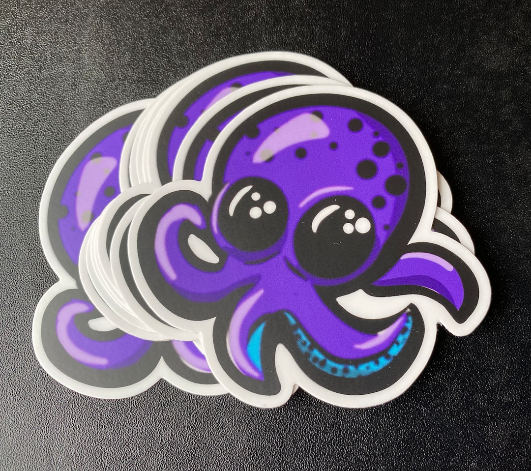 Spooky Bloop, Octopus Vinyl Sticker, Goth, Gift - Etsy