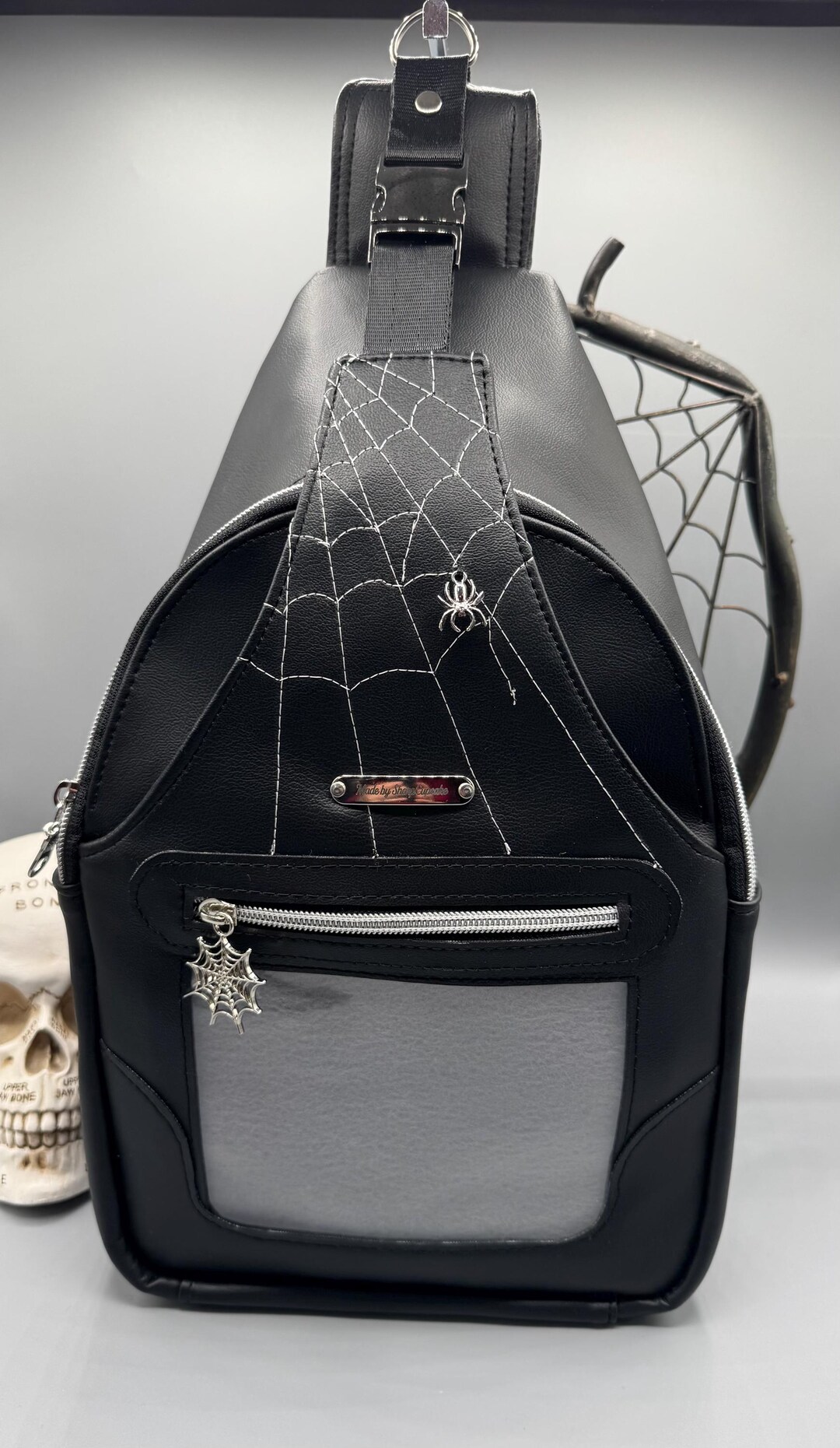 Spider Web ITA Sling Bag, Goth, Gift - Etsy