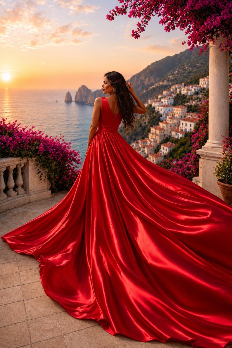 Santorini Custom Flowing Dress Convertible Flying Dress Long Flying ...