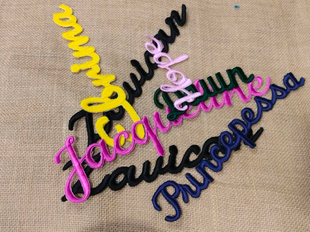 Embroidery Custom Personalized Name Patches, Name Patch With Cursive ...