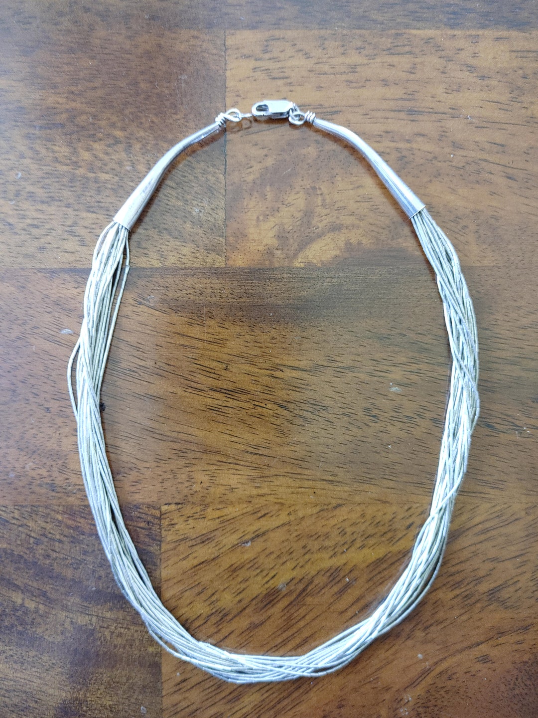 Vintage Liquid Silver Necklace - Etsy