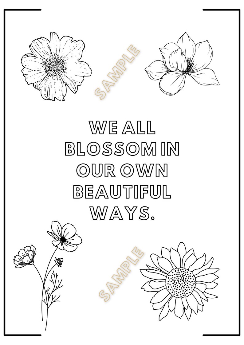 Colouring in Pages - Growth Mindset Quotes - Etsy