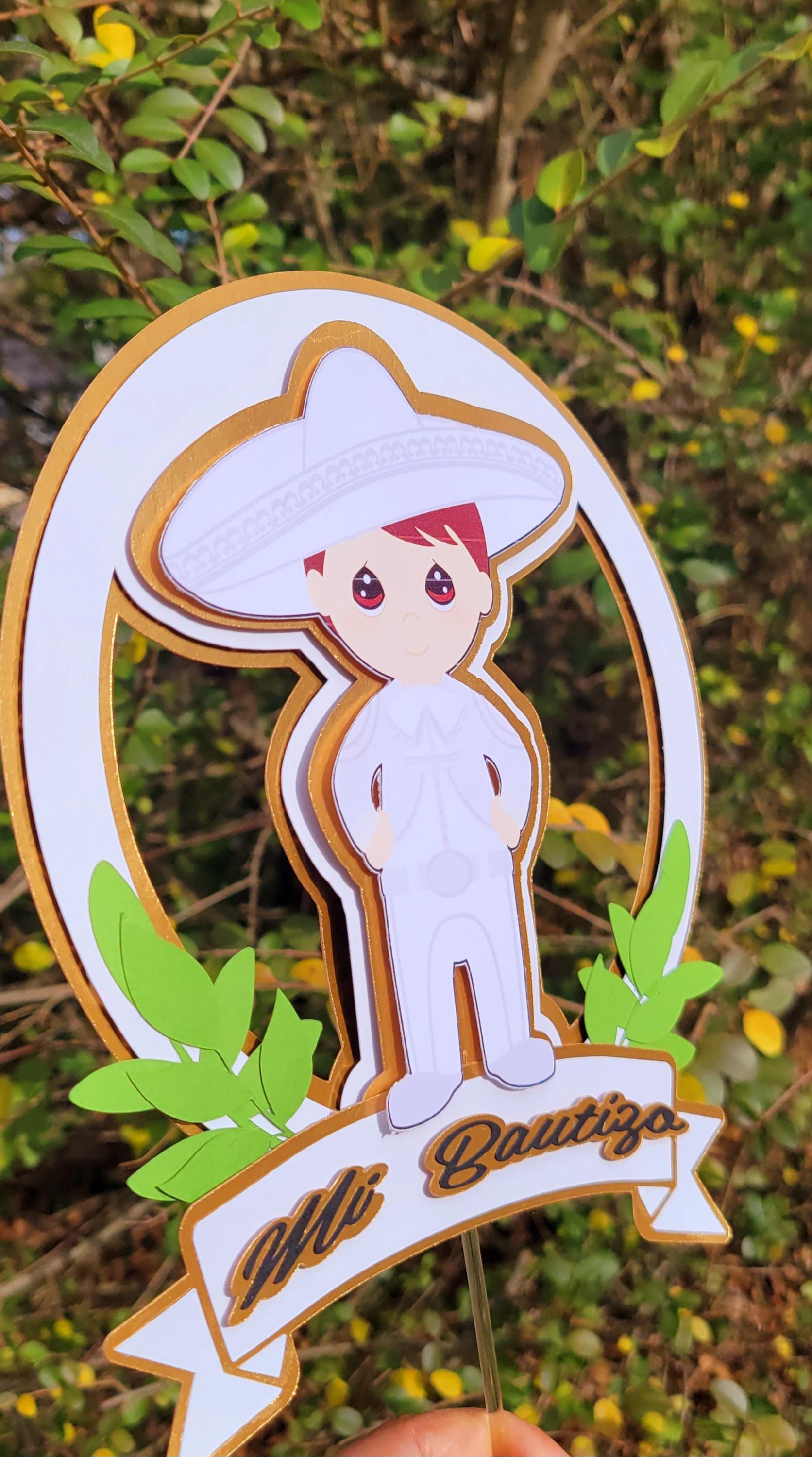 Charro Bautizo Cake Topper: 3D Baptism Centerpiece - Etsy