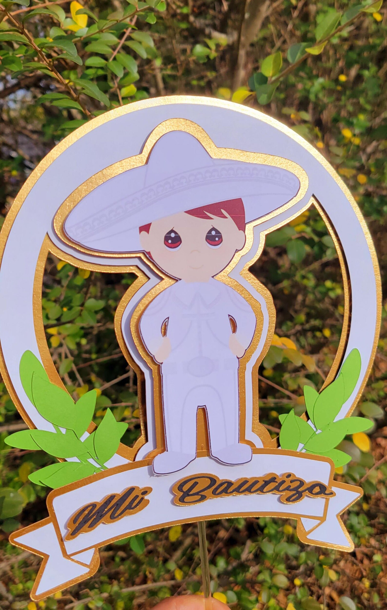 Charro Bautizo Cake Topper: 3D Baptism Centerpiece - Etsy