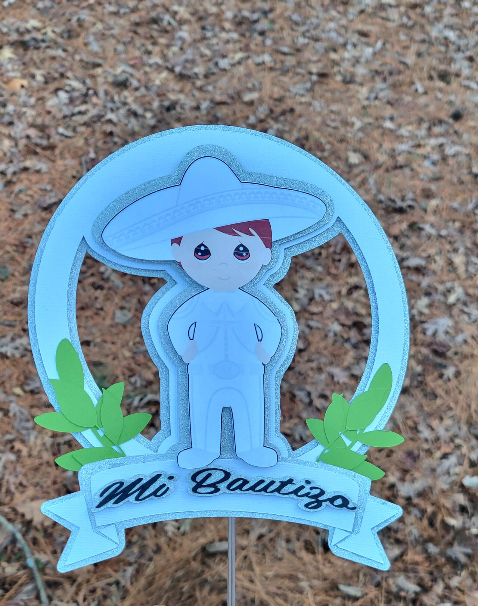 Charro Bautizo Cake Topper: 3D Baptism Centerpiece - Etsy