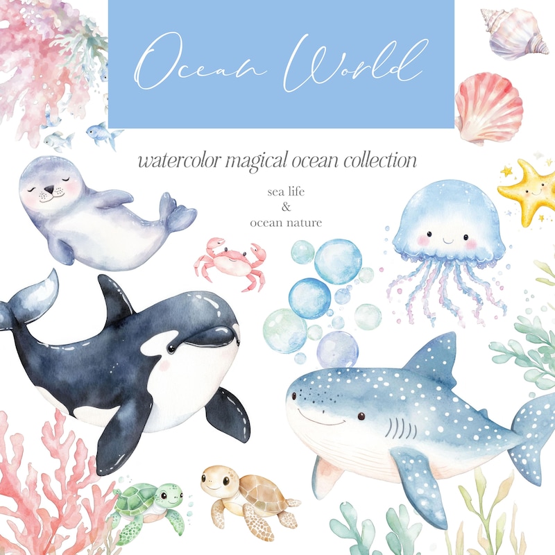 Sea Animal Art for Kids - Etsy UK