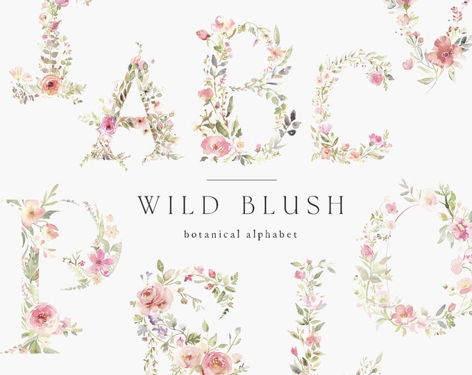 Greenery Alphabet Greenery Wedding Clipart Wedding Monogram Clip Art ...