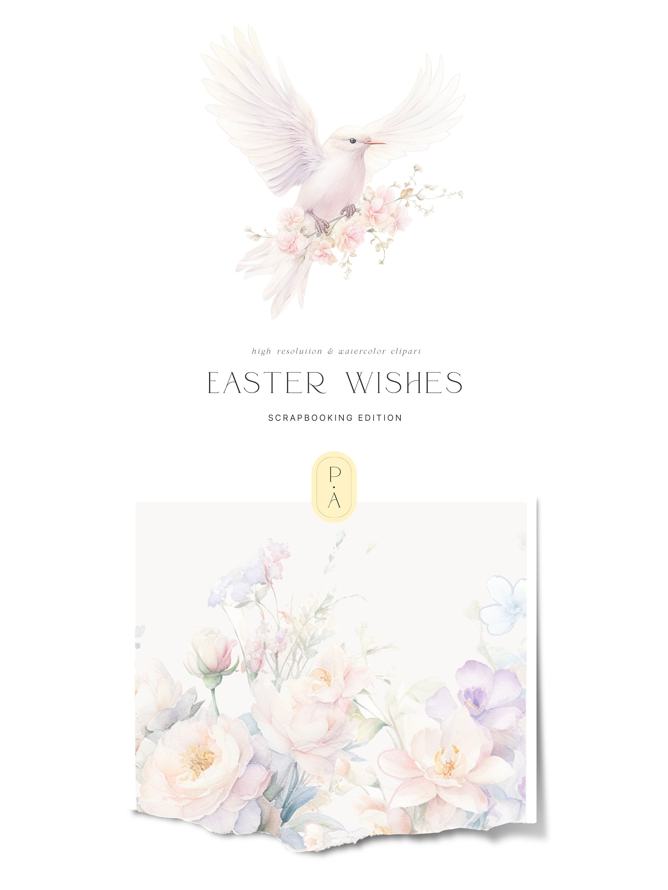Watercolor Easter Clipart Set - Watercolor Spring Animals ...