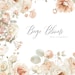 Watercolor Neutral Flowers - Beige and White - Beige and Maroon Flowers ...
