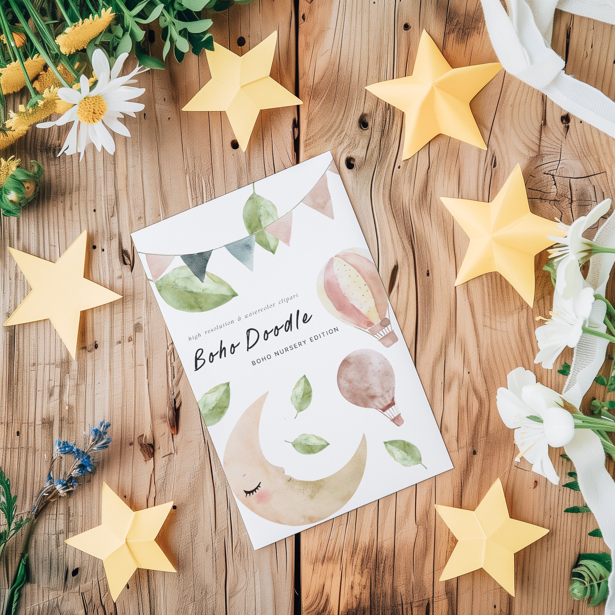 Boho Doodle Clipart Boho Nursery Clipart Neutral Doodles Neutral Baby ...