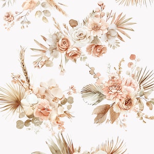 Watercolor Bohemian Flowers - Watercolor Boho Arrangements - Orchids ...