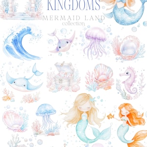 Cute Mermaid Clipart - Clipart for Kids - Mermaids - Magic Kingdoms ...