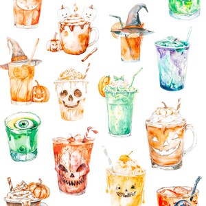 Halloween Drinks Clipart - Spooky Drinks Clipart - Halloween Clipart ...