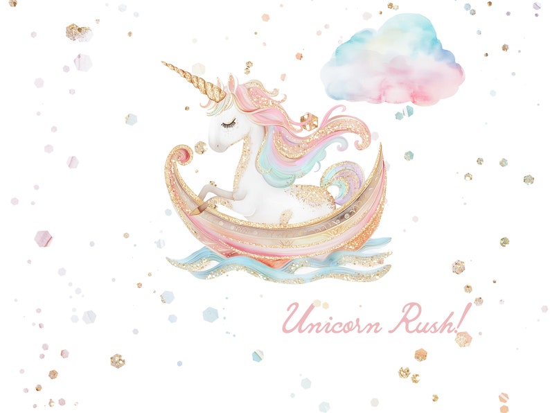 Unicorn Party Clipart - Pastel Unicorns - Watercolor Unicorn Collection ...