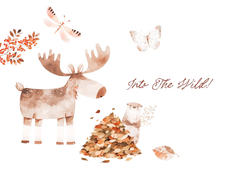 Cute Watercolor Woodland Clipart Set Woodlands Clipart Woodland Animals ...