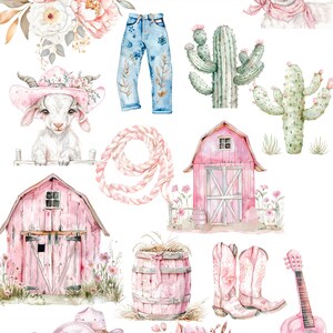 Pink Cowgirl Clipart - Wild West Clipart - Watercolor Cowgirl - Clipart ...
