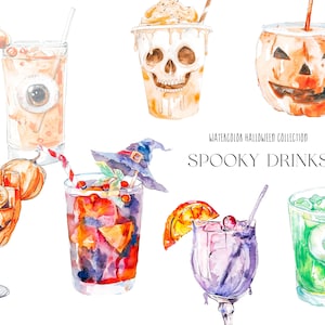 Halloween Drinks Clipart - Spooky Drinks Clipart - Halloween Clipart ...