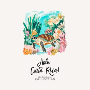 Watercolor Costa Rica Travel Clipart Set - Traveling Clipart Collection ...