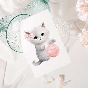 Cute Kittens Clipart Set - Watercolor Kittens - Cute - Cats - Cats ...