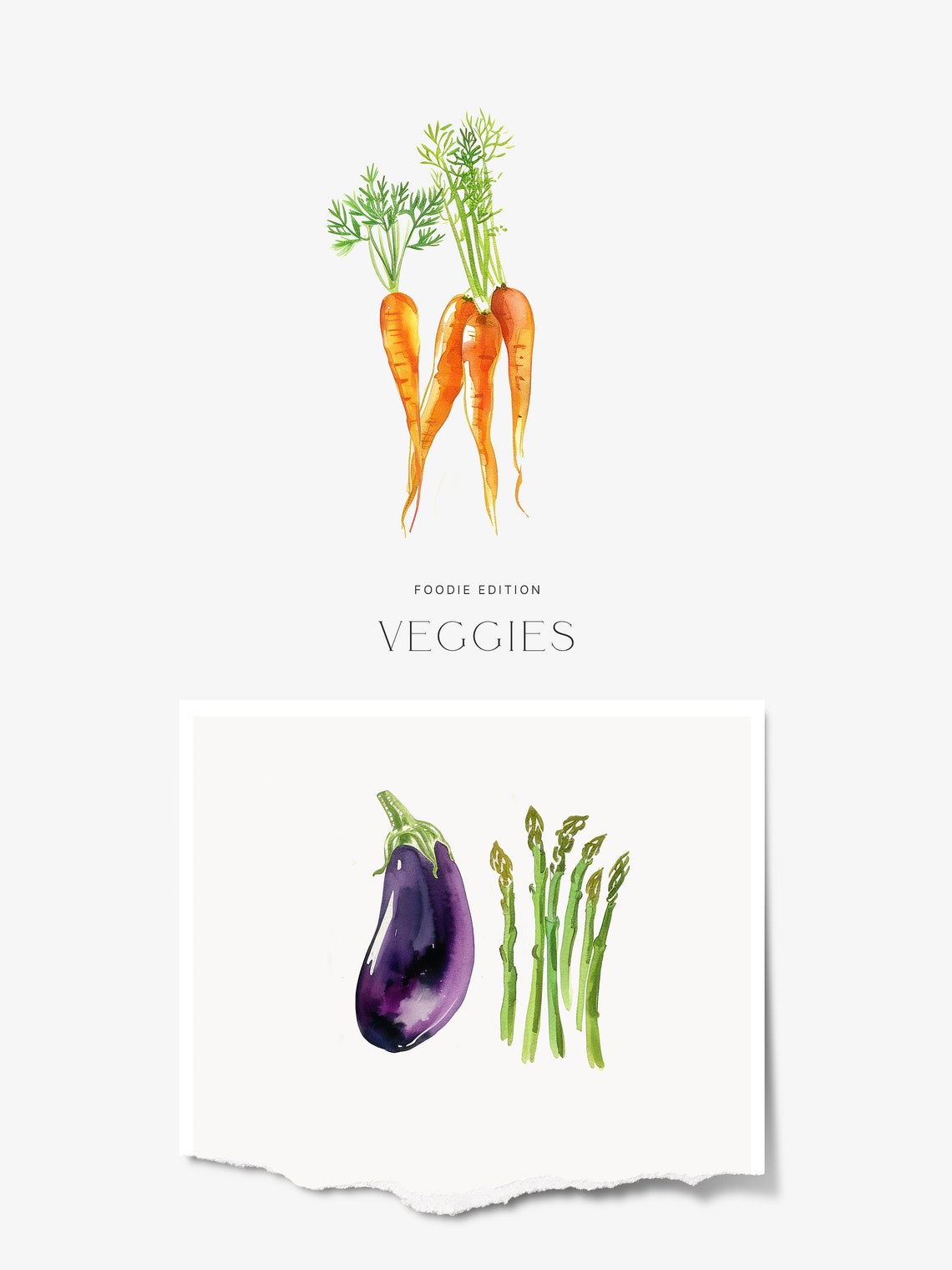 Watercolor Fresh Vegetables Clipart - Watercolor Veggies - Food Clipart ...