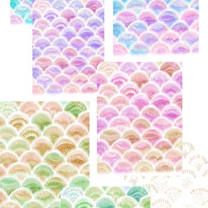 Watercolor Mermaid Clipart - Mermaid Party Clipart - Kids Mermaid ...