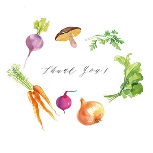 Watercolor Fresh Vegetables Clipart - Watercolor Veggies - Food Clipart ...