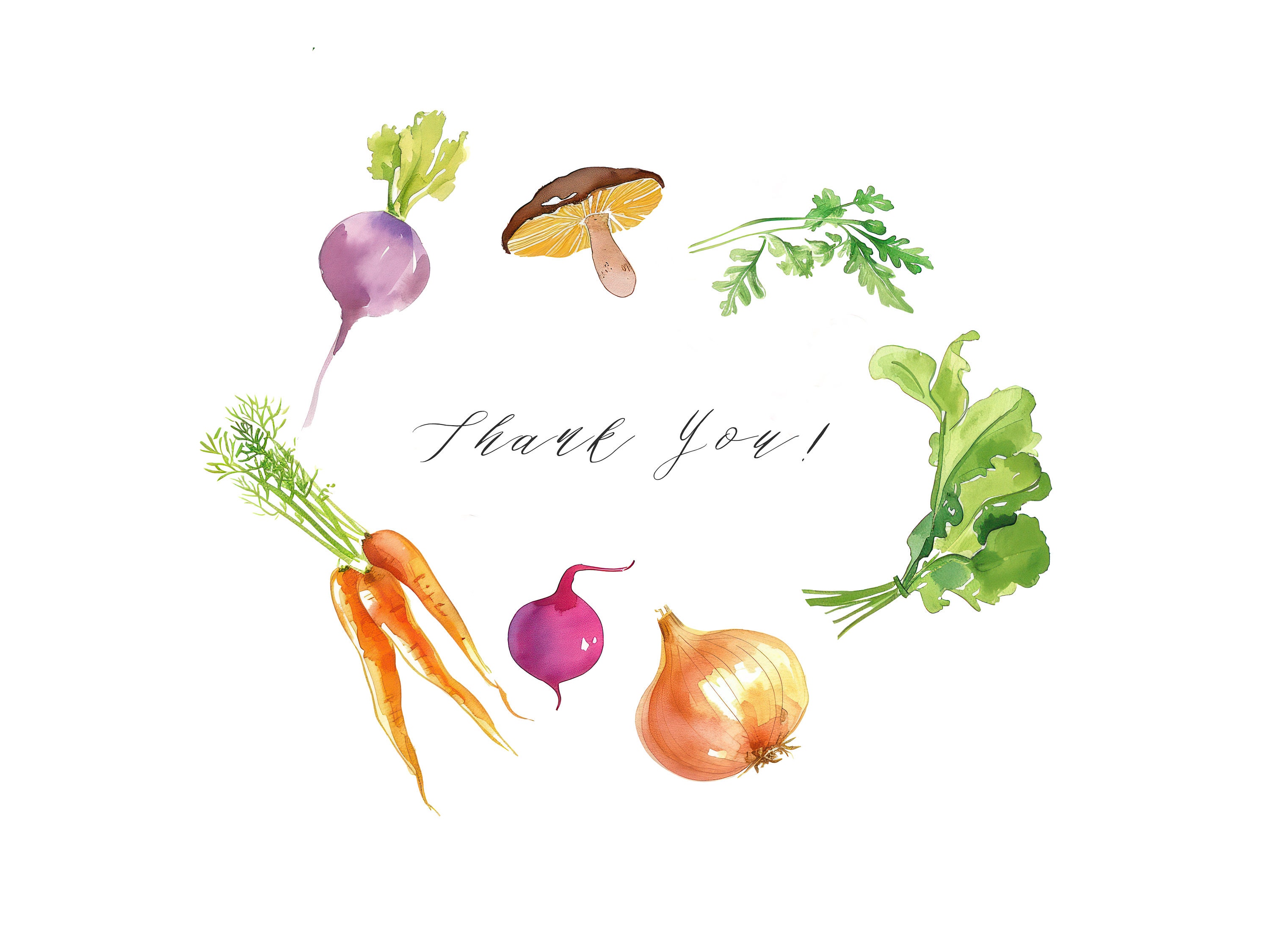 Watercolor Fresh Vegetables Clipart - Watercolor Veggies - Food Clipart ...