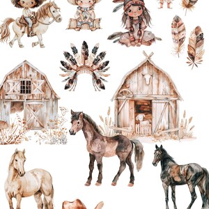 Cute Cowboys Watercolor Clipart - Watercolor Cowboys - Western Clipart ...